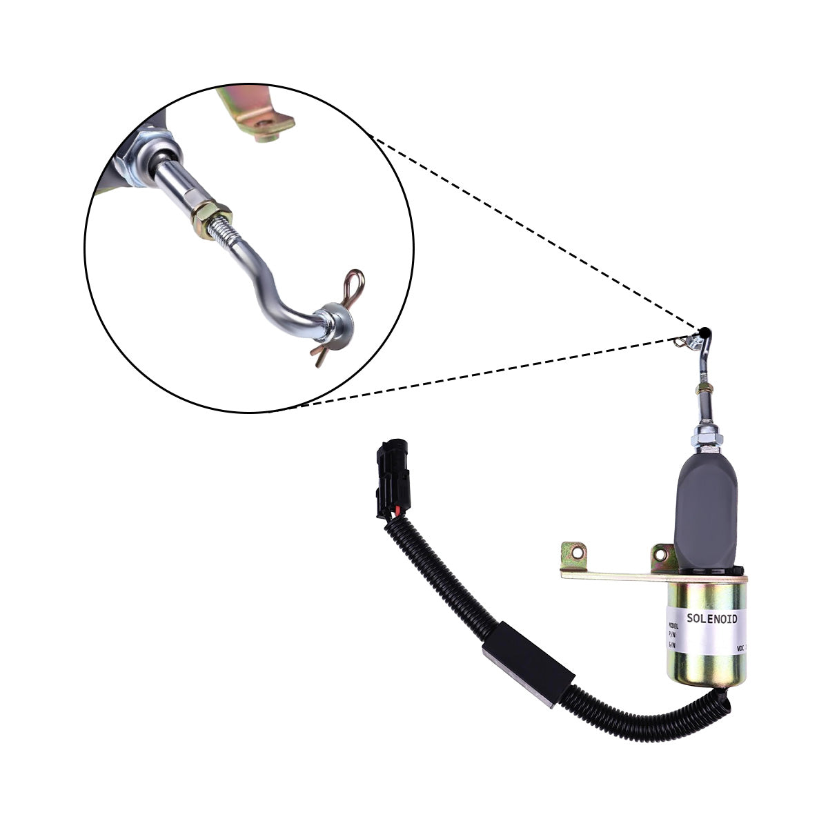 4942879 D59-002-01A 5295567 Shutoff Stop Solenoid Valve 24V for Cummin