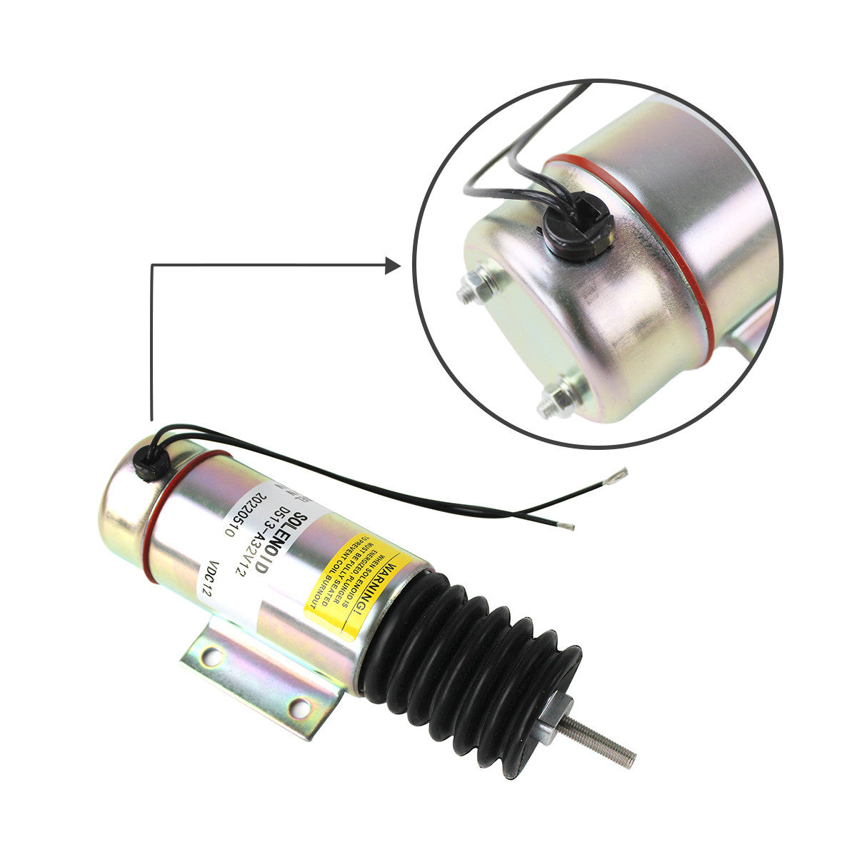 D513-A32V12 D513A32V12 12V Fuel Shut Off Solenoid for Genie JLG Dual C ...