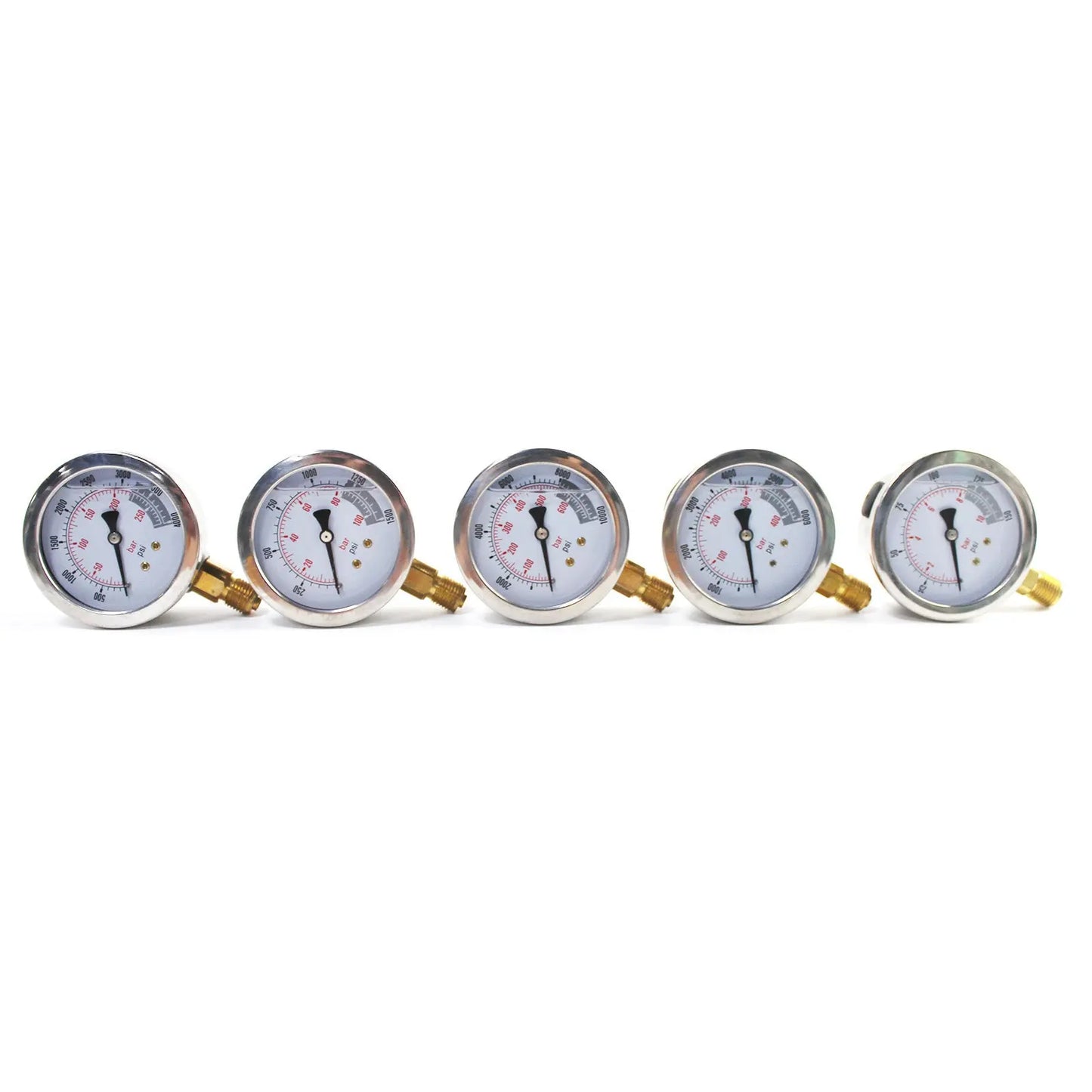 5 Gauges Single Layer 1/10/25/40/60Mpa Hydraulic Pressure Test Kits
