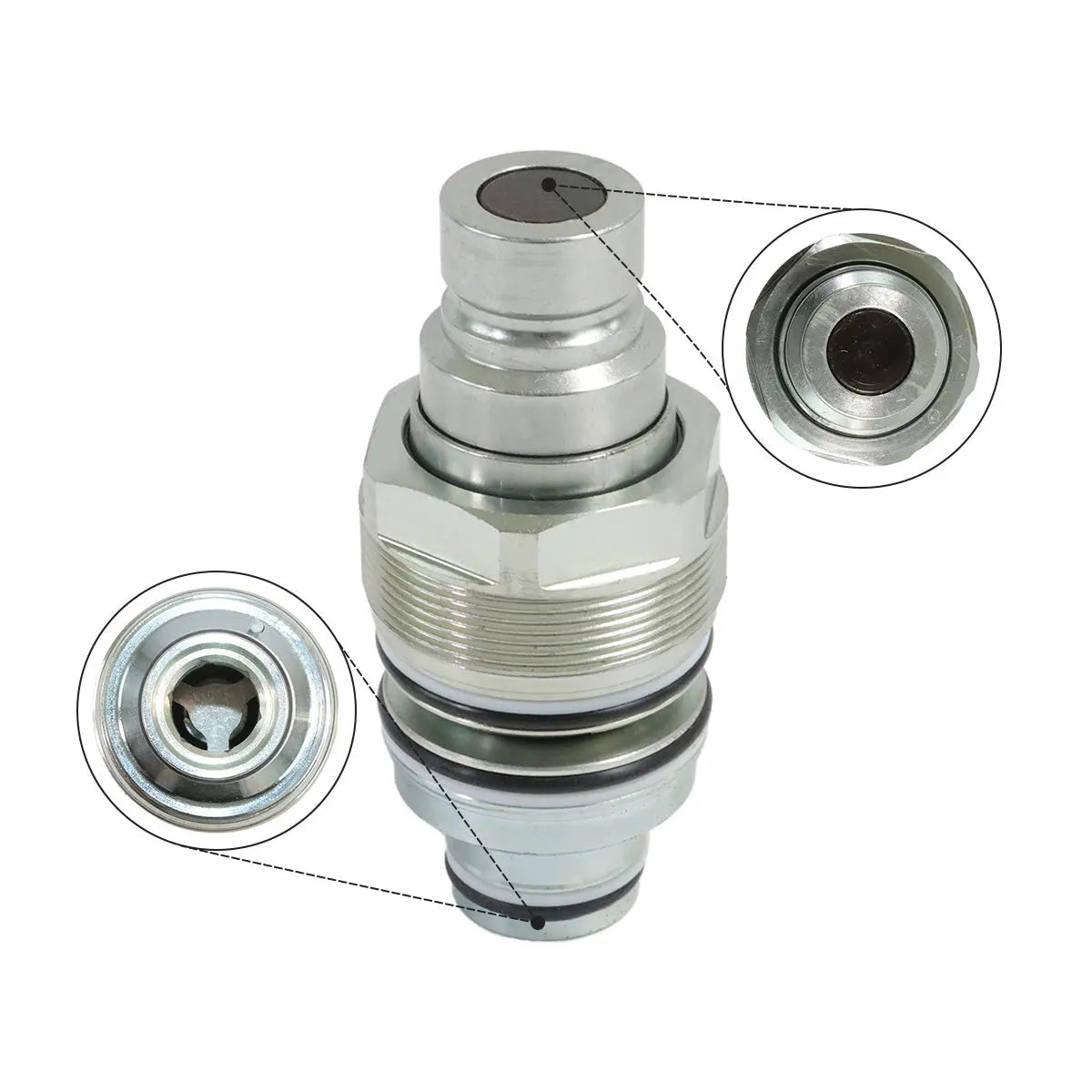 Male & Female Flat Face Coupler Kit 6679837 6680018 for Bobcat 753 763 ...