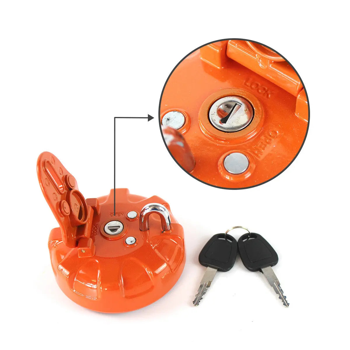 110911-00126 New Fuel Tank Cap with 2 Keys for Daewoo Doosan DH300 Exc