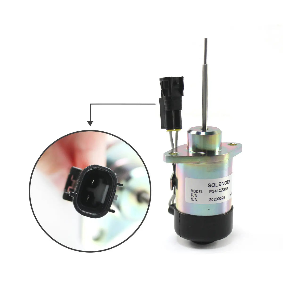 PS41CZ318 1E411-60012 Stop Solenoid 12V for Kubota 325 Miller Mig Weld